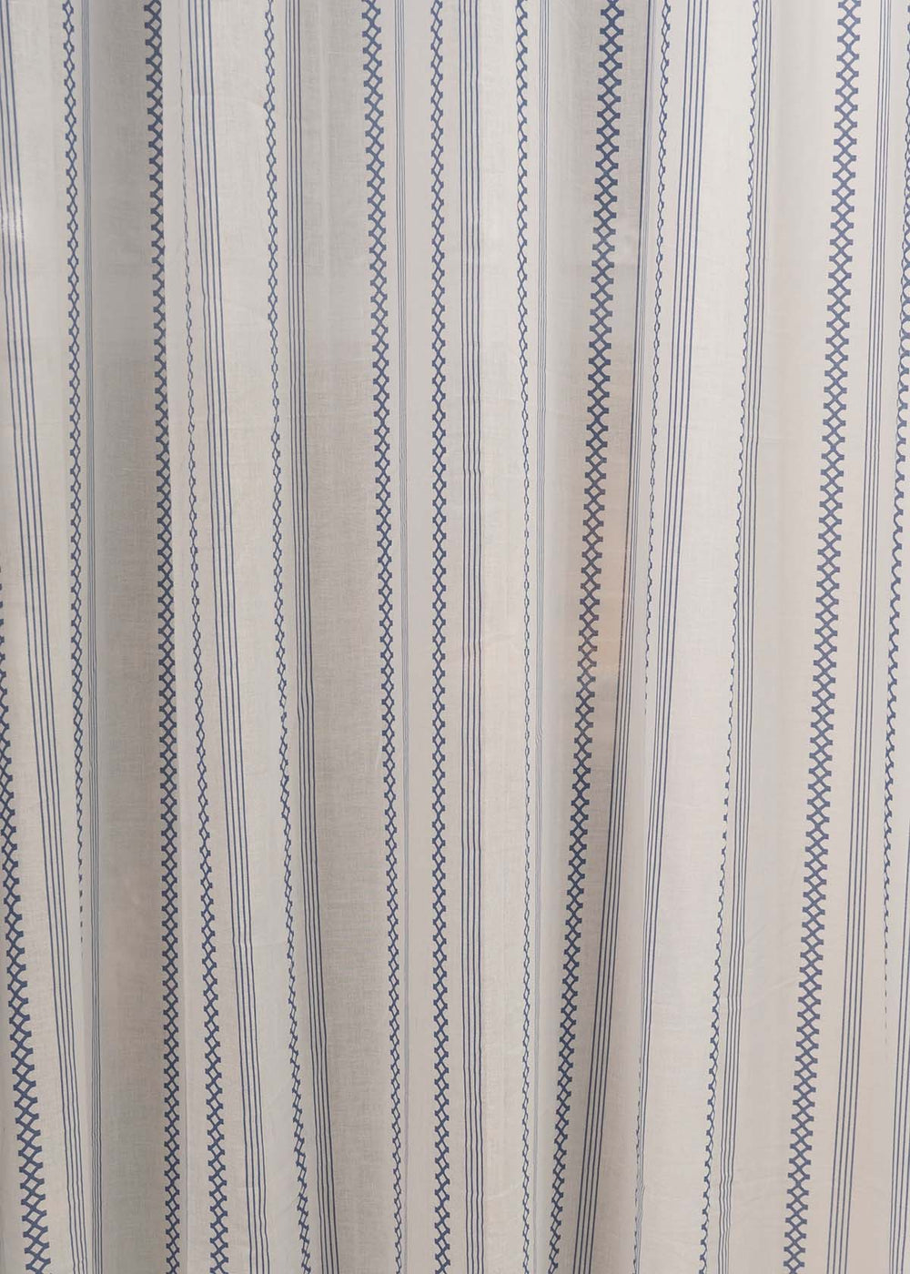 Picket Fence 100% Cotton Sheer Geometric curtain for Living room & bed